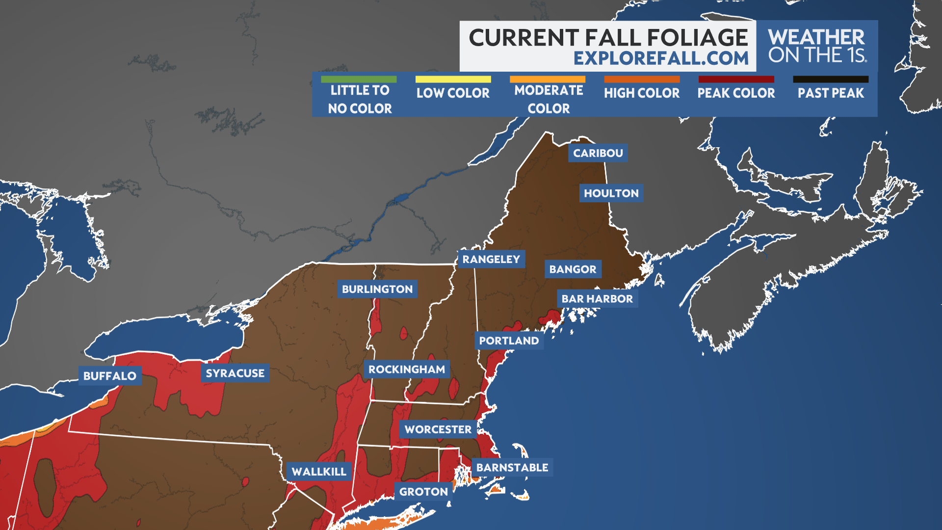 New England Fall Foliage Map